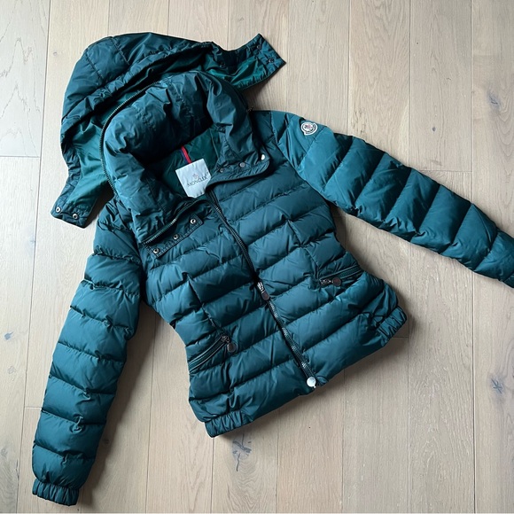 Moncler | Jackets & Coats | Authentic Teal Moncler Puffer Jacket With ...